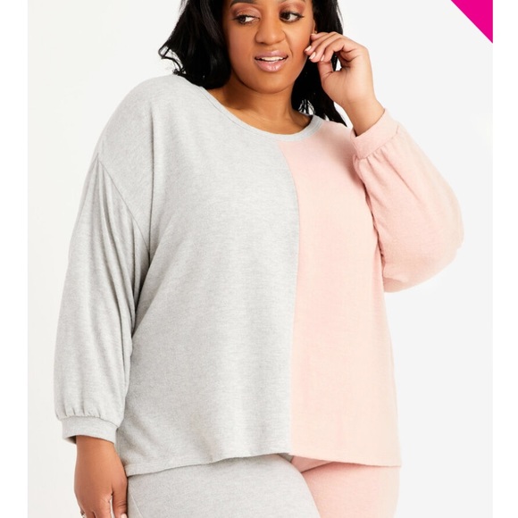 Ashley Stewart | Sweaters | Ashley Stewart Cozy Lounge Colorblock ...